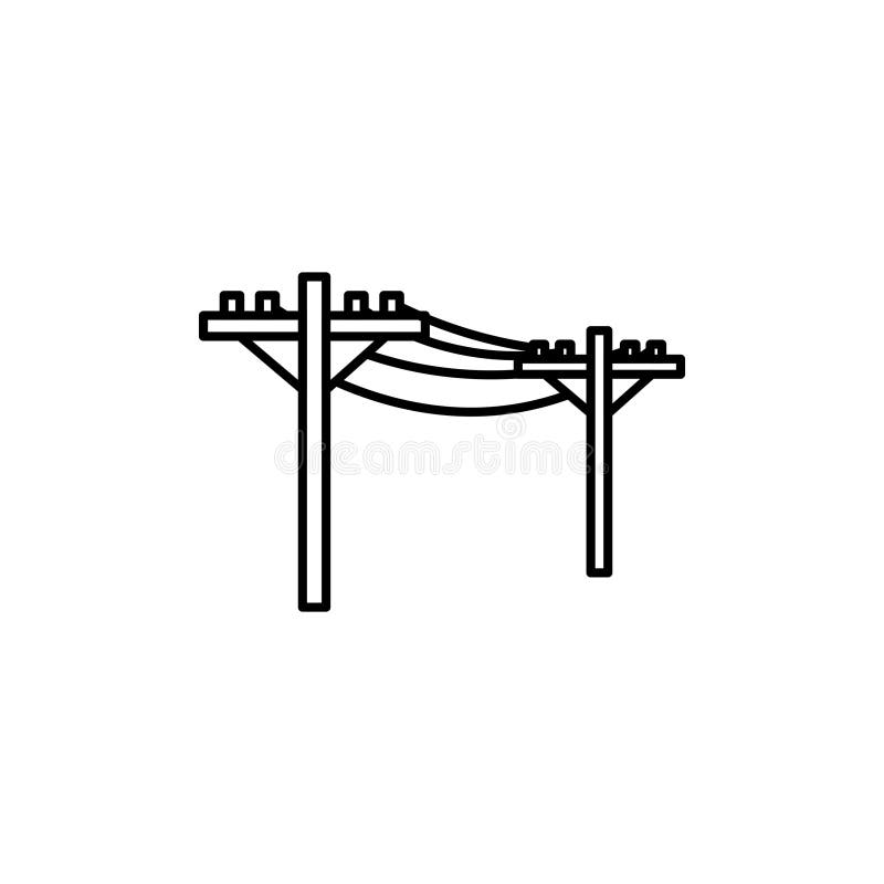 Utility pole icon stock vector. Illustration of utility - 331972151