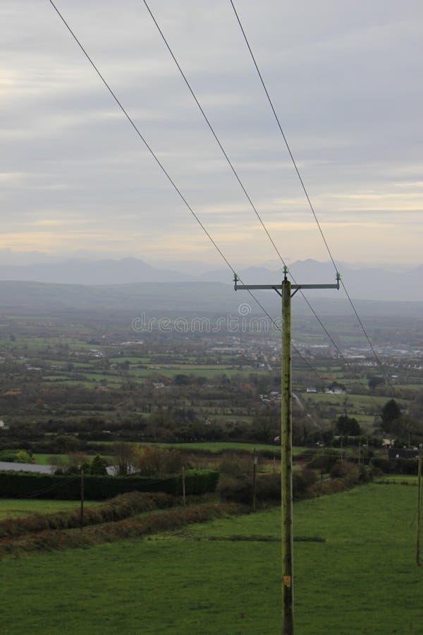 Utility pole in Irland stock photo. Image of rural, overhead - 83199832