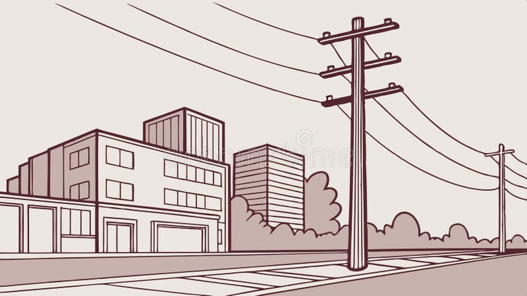 Utility Pole and Wires, Electrical Infrastructure and Power Lines ...