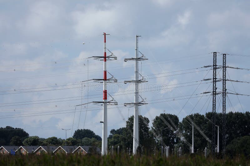 High Voltage Power Post Electric Poles Stock Photo - Image of poles ...