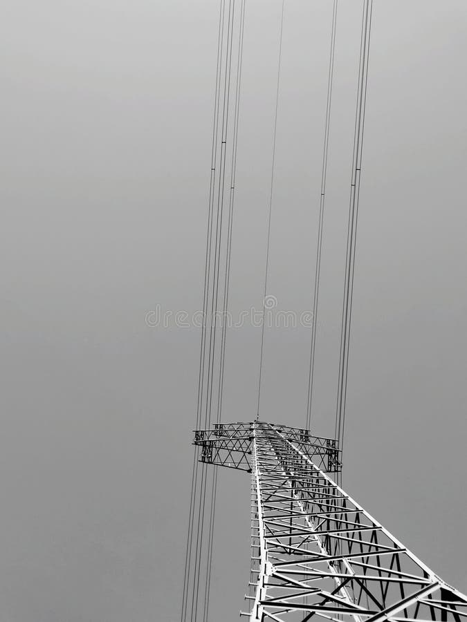 Utility Post in Black and White Stock Photo - Image of glass, utility ...