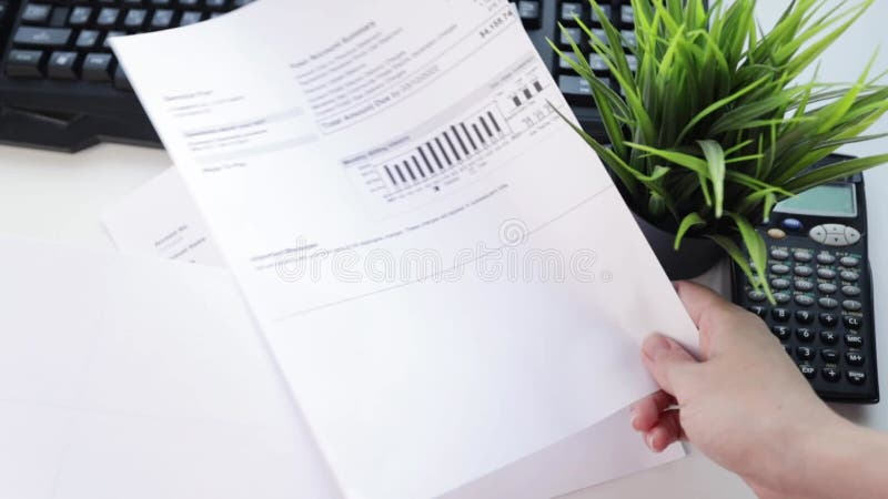 Utility Receipt, Energy Bill Showing Electricity and Gas Usage Stock ...