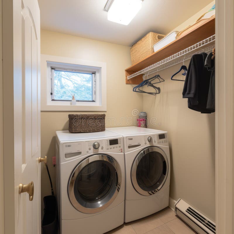 Utility Room with Tumble Dryer and Washing Machine, Created Using ...