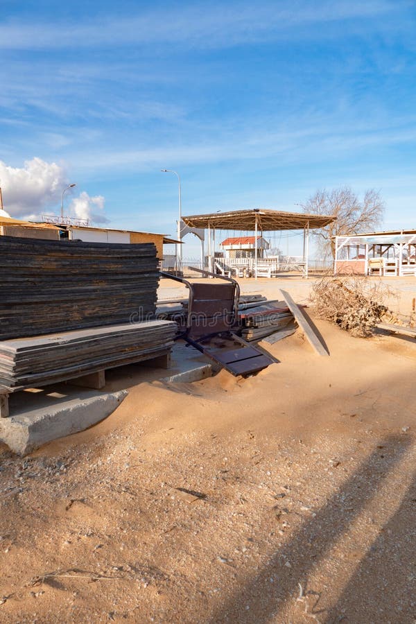 Utility Rooms and Building Materials at the Construction Site Stock ...