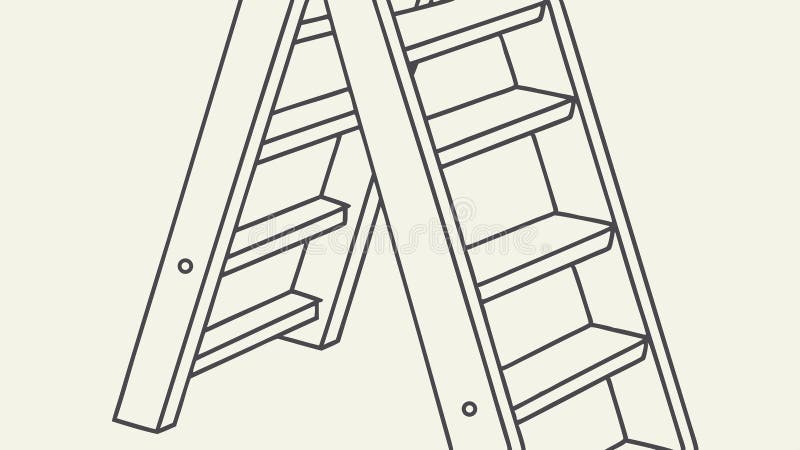 Utility Step Ladder Vector Art for Construction, Repair, Vector Design ...
