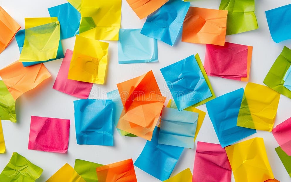 The Utility of Sticky Flags on White -Generative Ai Stock Image - Image ...