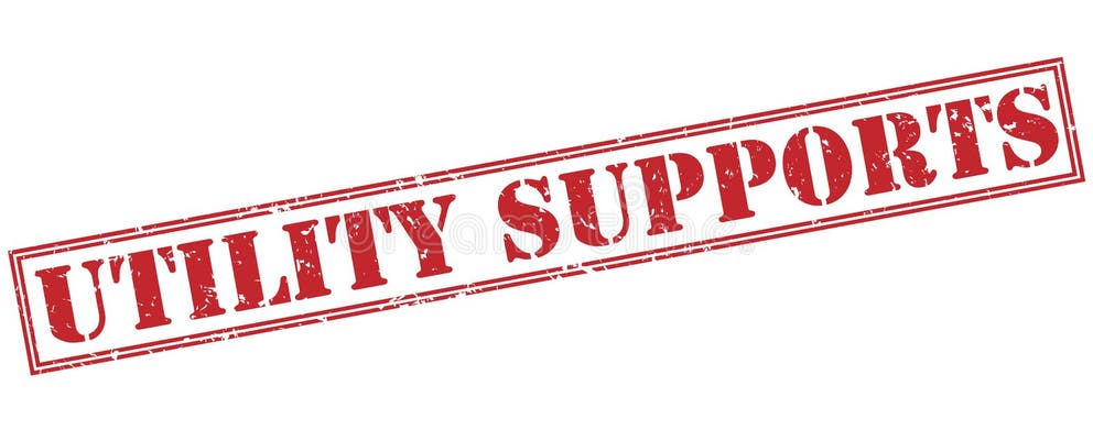 Utility supports red stamp stock illustration. Illustration of stamp ...