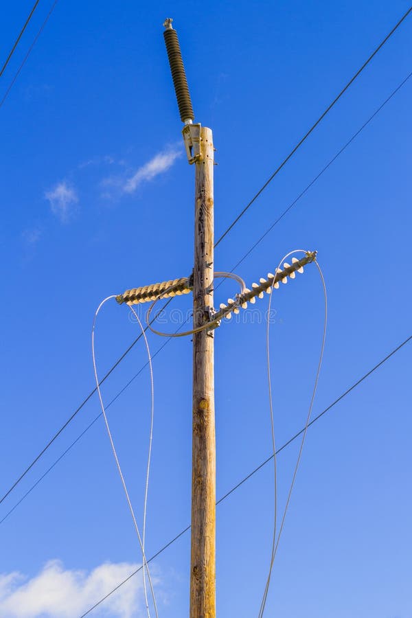 Utility Telephone Power Pole Stock Photo - Image of outage, engineering ...
