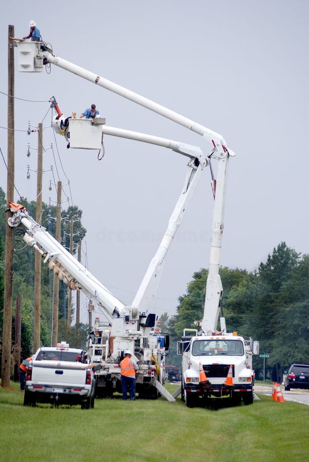 Line Workers stock image. Image of pole, repair, national - 449375
