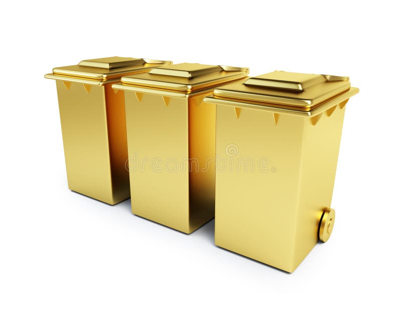 Gold Recycle Symbol stock illustration. Illustration of recycling ...