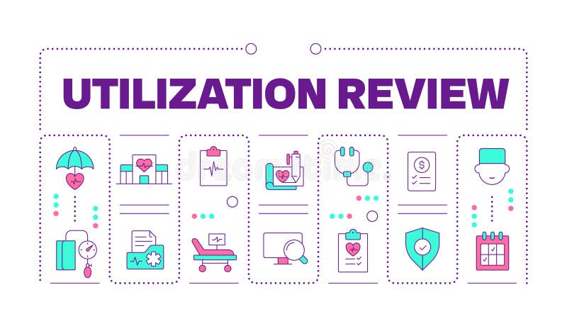 Utilization Review Word Concept Isolated on White Stock Vector ...