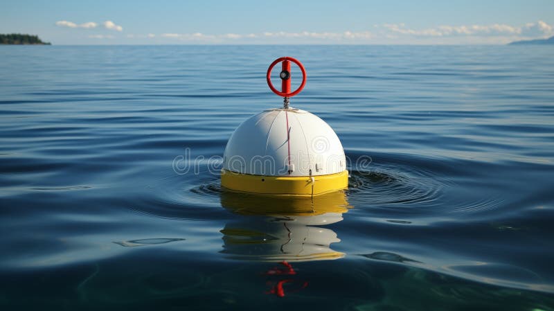Buoy System Marine Navigation Aids, Waterway Markers.AI Generated Stock ...