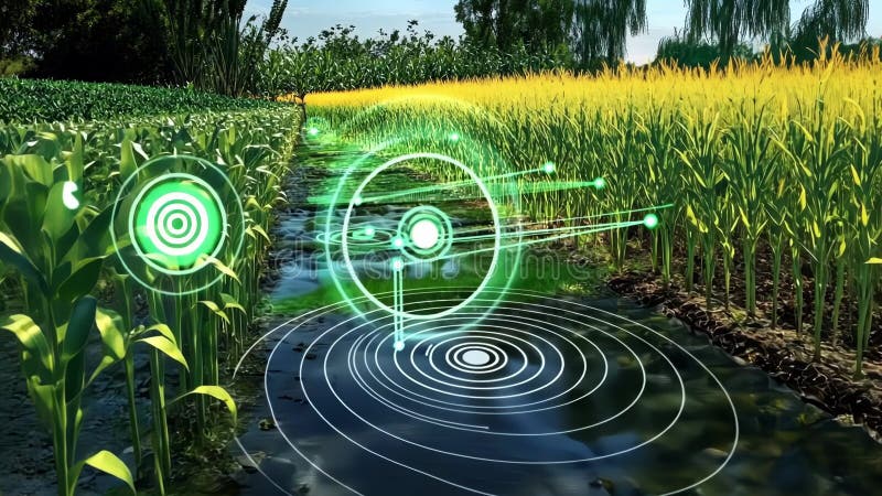 Smart Agriculture Sensors Monitoring Crops Growth and Water Irrigation ...