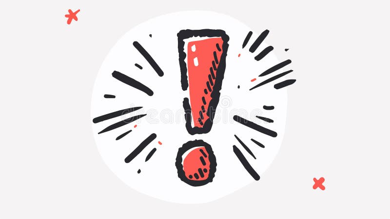 Utilizing Doodle Style Icon for Exclamation Mark Image Stock Vector ...