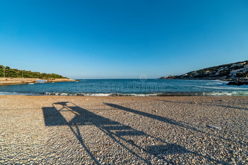 Utjeha Beach on the Adriatic Coast in Montenegro. Editorial Photography ...