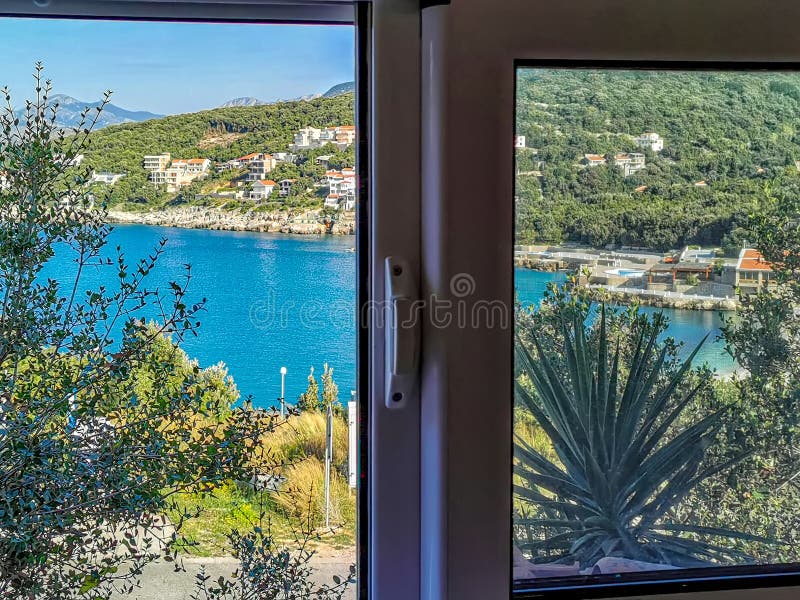 Utjeha Beach on the Adriatic Coast in Montenegro. Editorial Stock Image ...