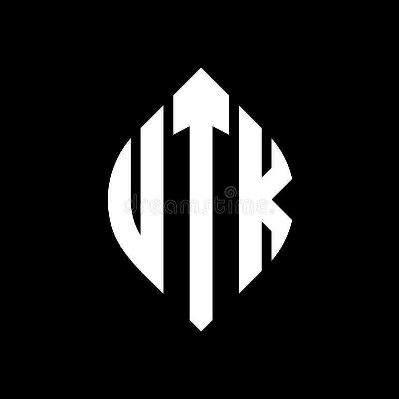UTK Circle Letter Logo Design with Circle and Ellipse Shape. UTK ...