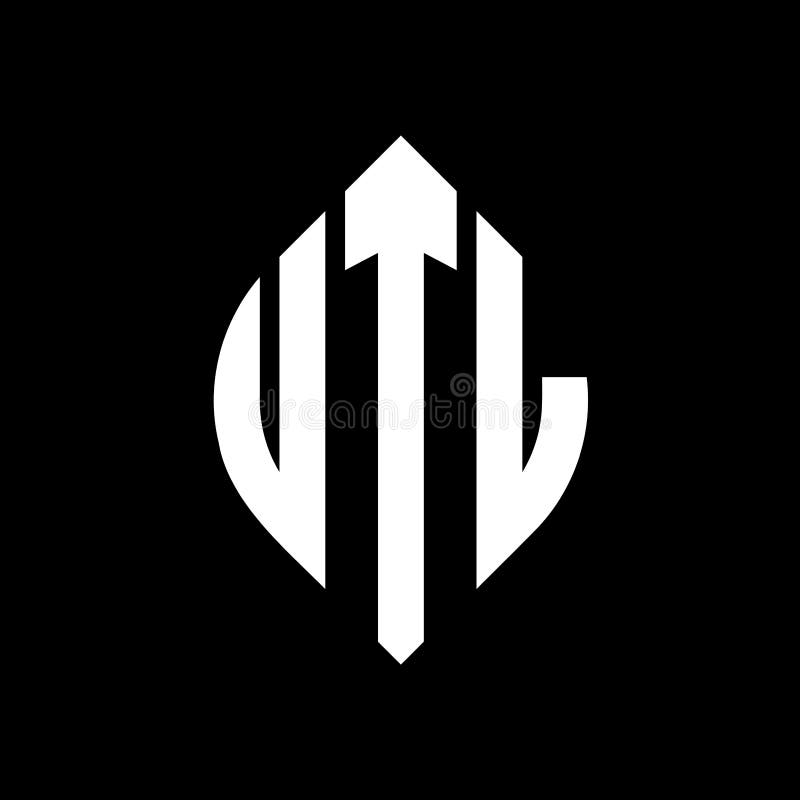 UTL Circle Letter Logo Design with Circle and Ellipse Shape. UTL ...