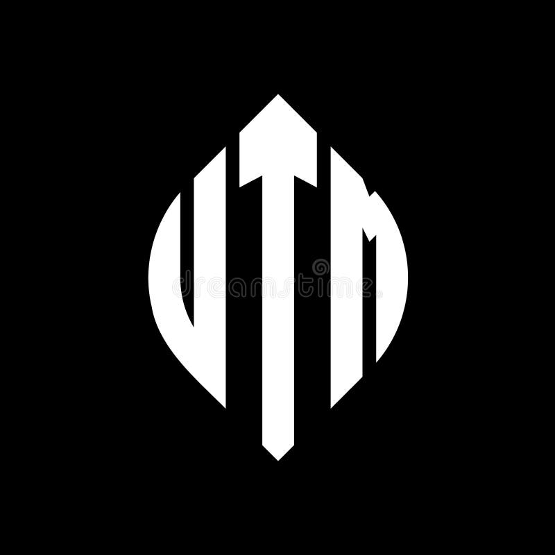 UTM Circle Letter Logo Design with Circle and Ellipse Shape. UTM ...