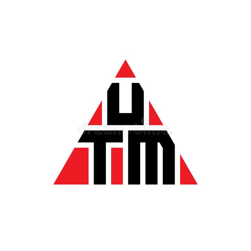 UTM Triangle Letter Logo Design with Triangle Shape. UTM Triangle Logo ...