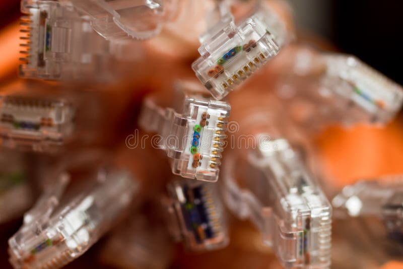 Utp cable plug close up stock photo. Image of gigabit - 21040418