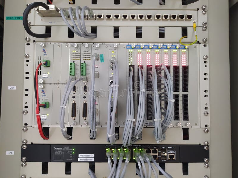 UTP Cable Terminal on Telecommunication Server Rack Stock Image - Image ...