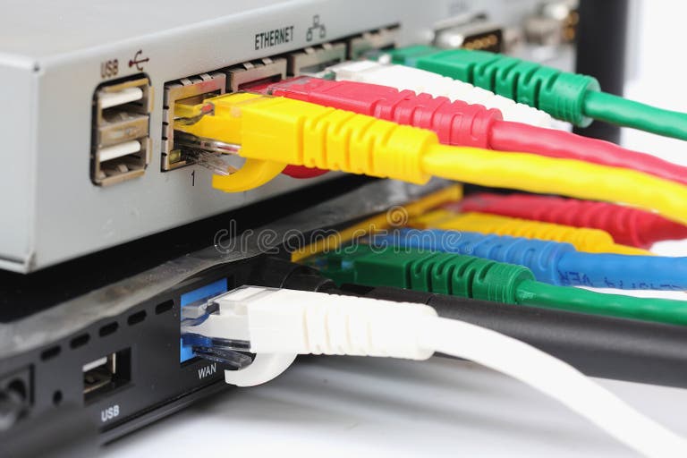 UTP LAN Connect the Ethernet Port Stock Photo - Image of back, isolated ...