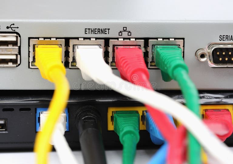 UTP LAN Connect the Ethernet Port Stock Image - Image of antenna ...