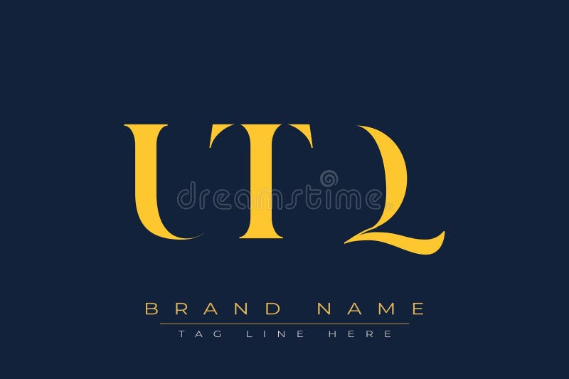 UTQ Abstract Letter Logo Design Stock Vector - Illustration of badge ...