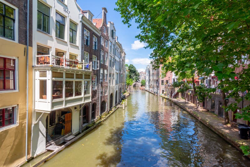 Utrecht Canals and Architecture, Netherlands Stock Image - Image of ...
