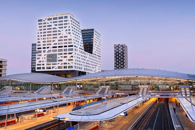 Utrecht, Netherlands Cityscape Over the Station Editorial Photo - Image ...