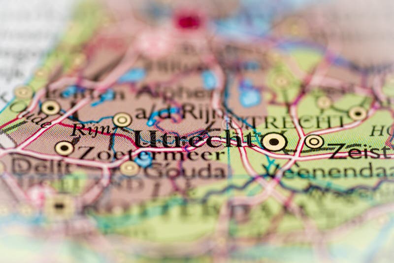 Utrecht, Netherlands Highlighted on a World Map Stock Image - Image of ...