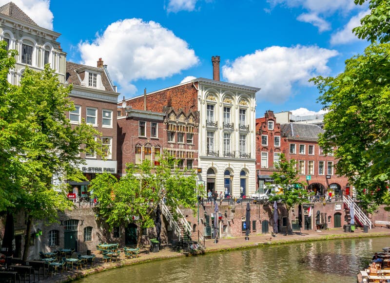 Utrecht, Netherlands - June 2018: Utrecht Two-level Canals in Summer ...