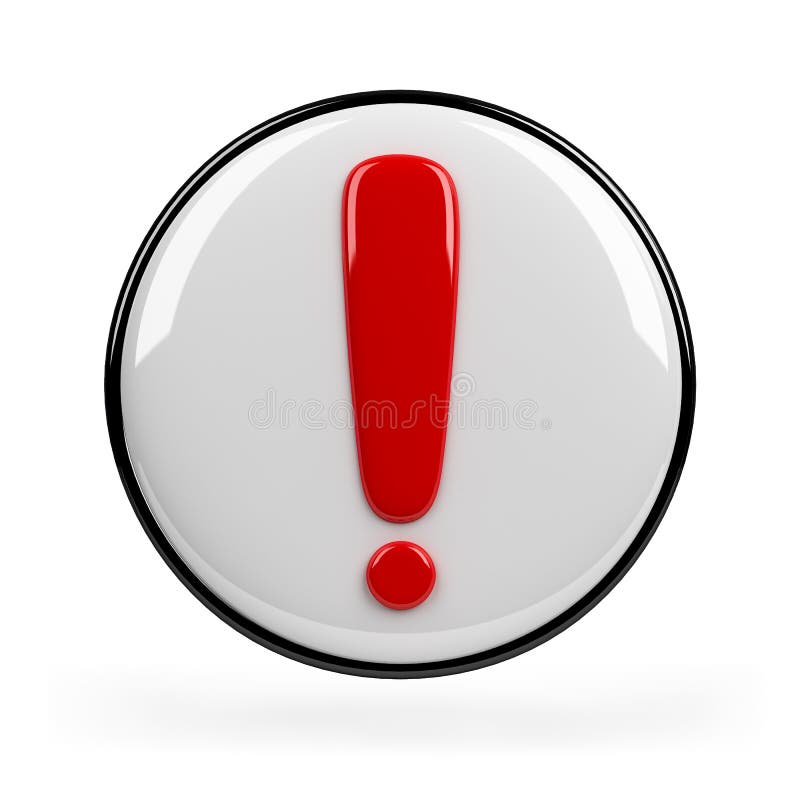 Utropstecken I Röd Och Vit Fyrkant Gears Symbolen Sänka Designstil ...