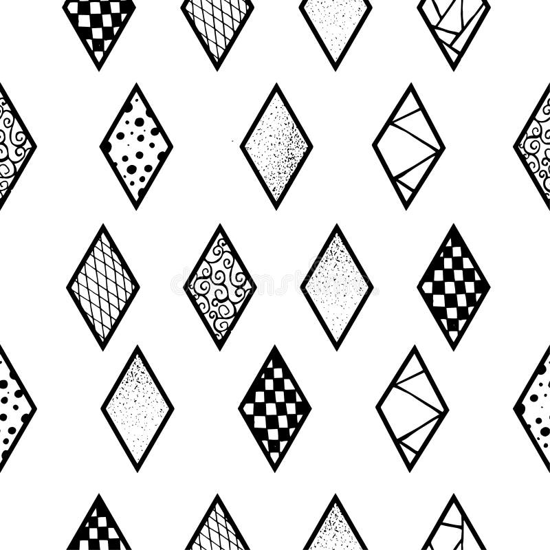 Mad Patterns Inside Diamonds Stock Vector - Illustration of inside ...