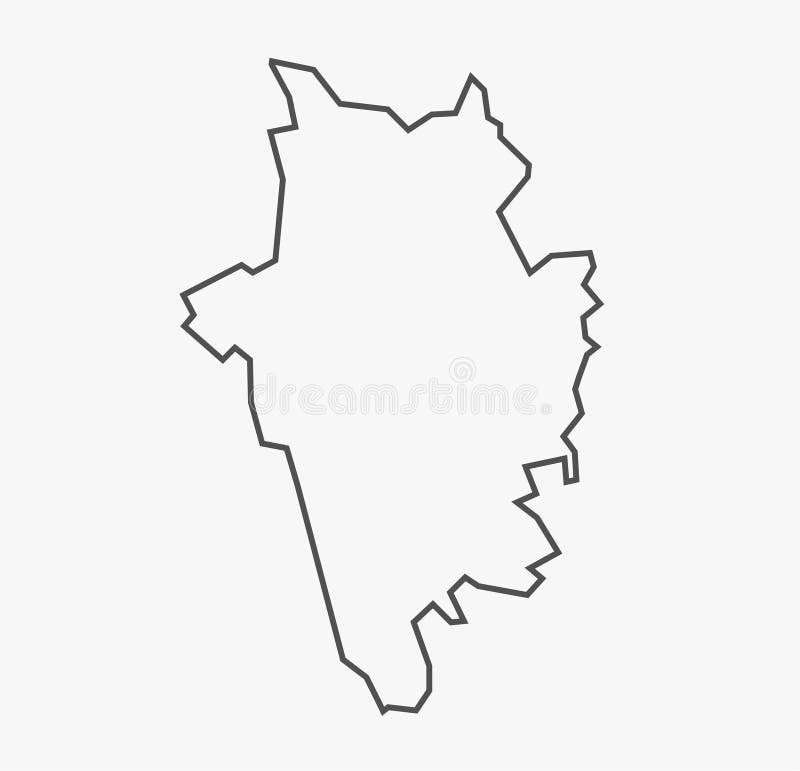 Uttara Kannada District Map Karnataka State India Stock Vector ...