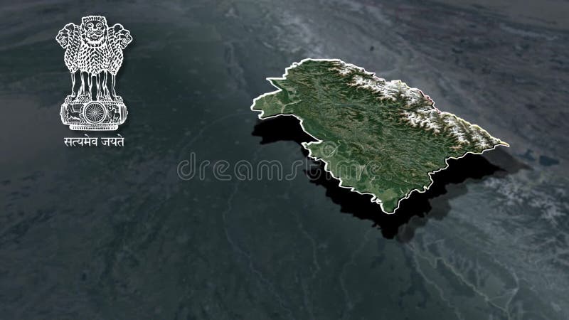 Uttarakhand - Physical Map of the Globe Animation Map Stock Footage ...