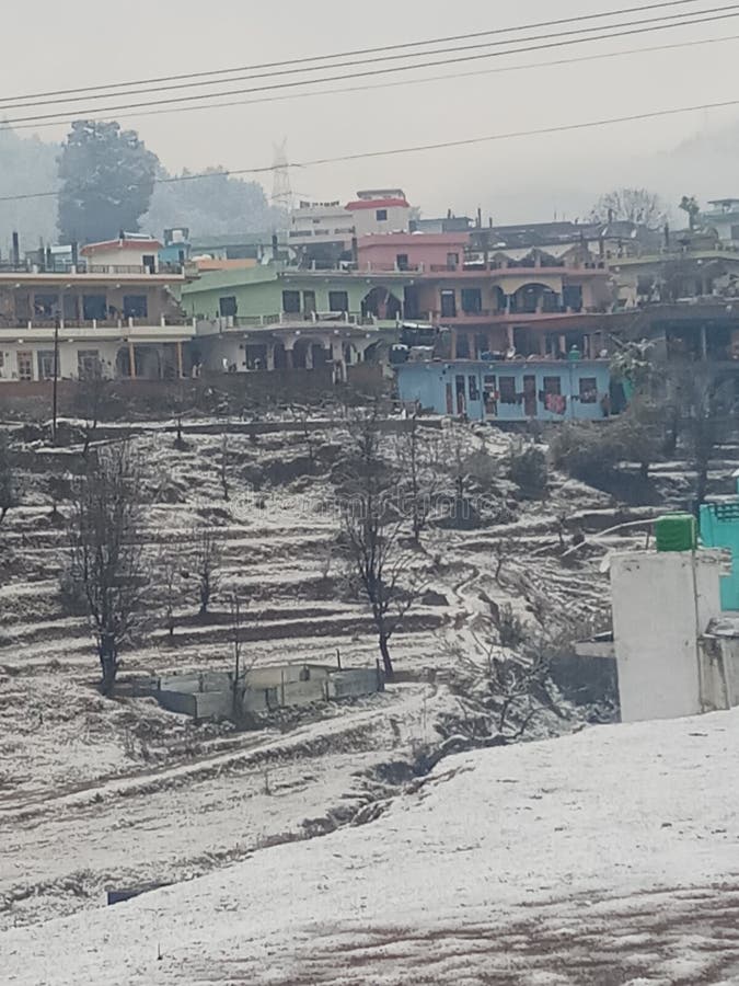 Uttarakhand Pithoragarh Snow Fall Fal Stock Photo - Image of fall ...