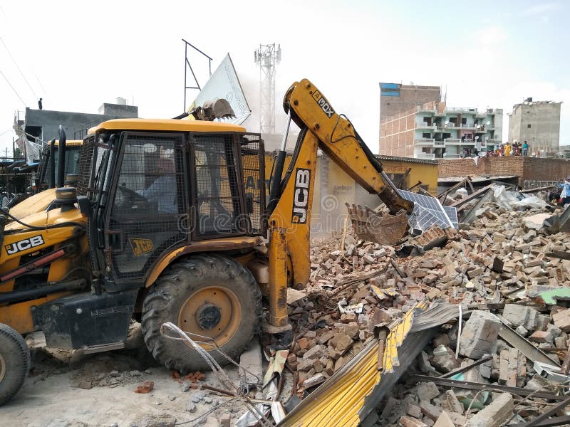 Utter Pardesh , India - Destroyed Buildings , Illegal Buildings ...