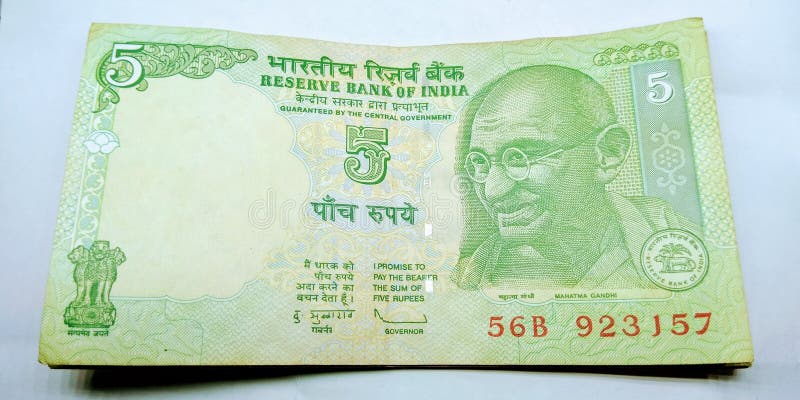 Utter Pardesh / India - Five Rupee Note , a Picture of Five Rupee Note ...