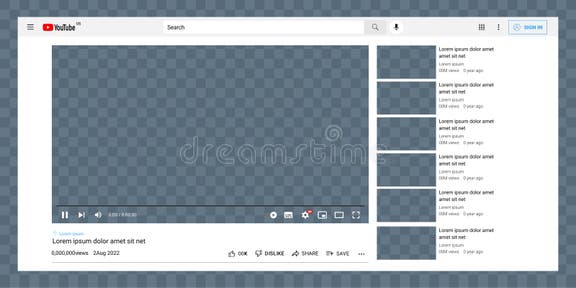 Youtube Layout Stock Illustrations – 1,251 Youtube Layout Stock ...