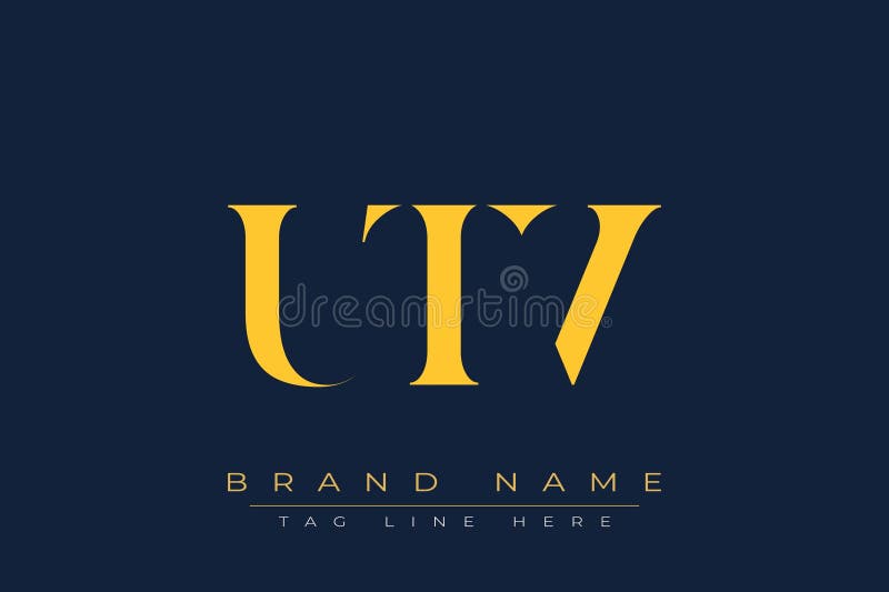 UTV Abstract Letter Logo Design Stock Vector - Illustration of logotype ...