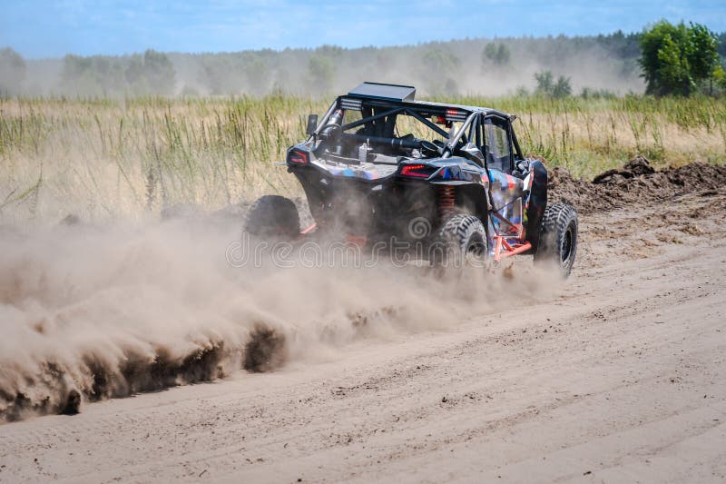 UTV, 4x4, All Terrain Vehicle in the Action. Competitions Stock Image ...