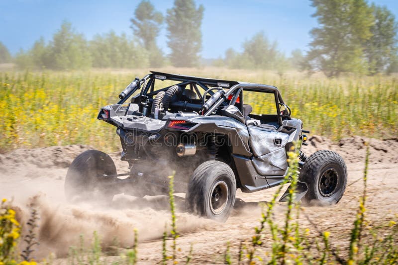UTV Buggy and 4x4 in the Action. Rally, Extreme, Adrenalin Stock Image ...