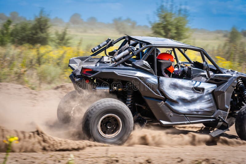 UTV Buggy and 4x4 in the Action. Rally, Extreme, Adrenalin Stock Photo ...