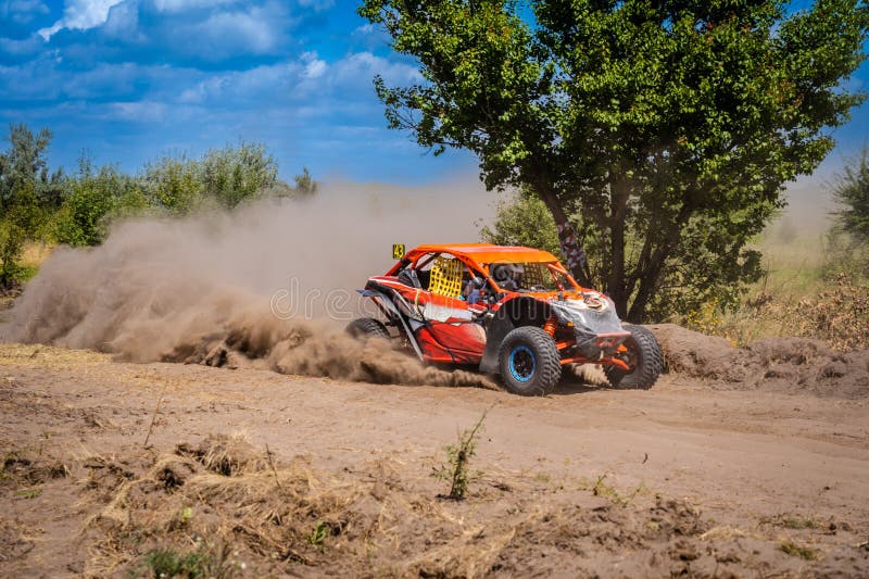 UTV Buggy and 4x4 in the Action. Rally, Extreme, Adrenalin Stock Photo ...