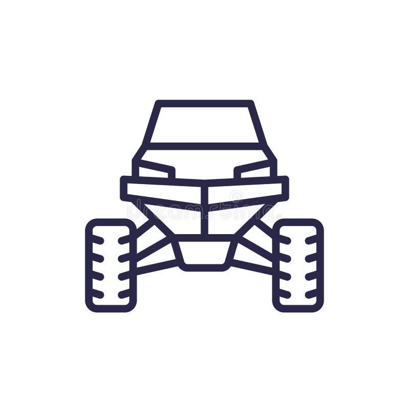 UTV line icon, front view stock vector. Illustration of ride - 248212048