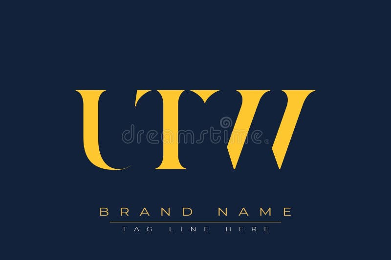 UTW Abstract Letter Logo Design Stock Vector - Illustration of concept ...