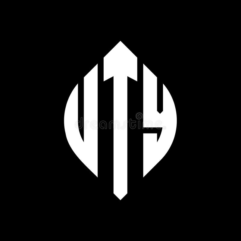 UTY Circle Letter Logo Design with Circle and Ellipse Shape. UTY ...