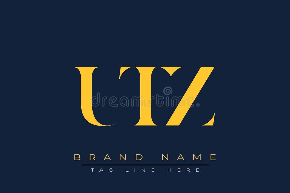 UTZ Abstract Letter Logo Design Stock Vector - Illustration of letter ...